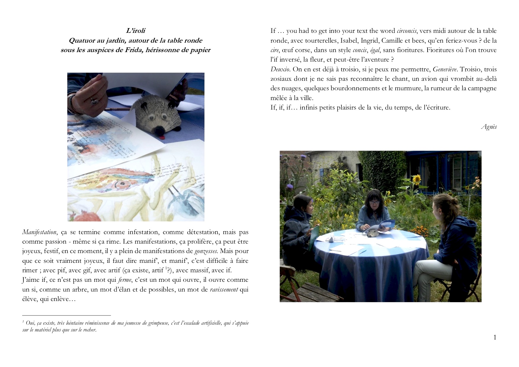 Ateliers pluridisciplinaires – éditions L'iroli